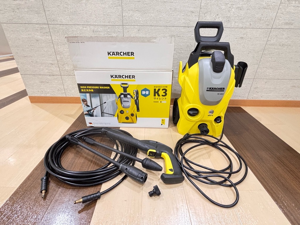 【やや傷や汚れあり】m407 ★1円～中古現状品/操作未確認【KARCHER ケルヒャー】家庭用高圧洗浄機 K3 サイレント 高圧ホース10m 洗車 網戸・玄関タイル 清掃の落札情報詳細 ...