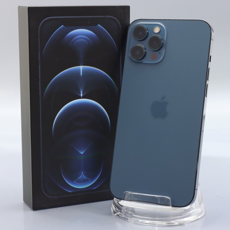 【やや傷や汚れあり】Apple iPhone12 Pro Max 512GB Pacific Blue A2410 MGD63J/A バッテリ83% SIMフリー★Joshin1405【1円 ...