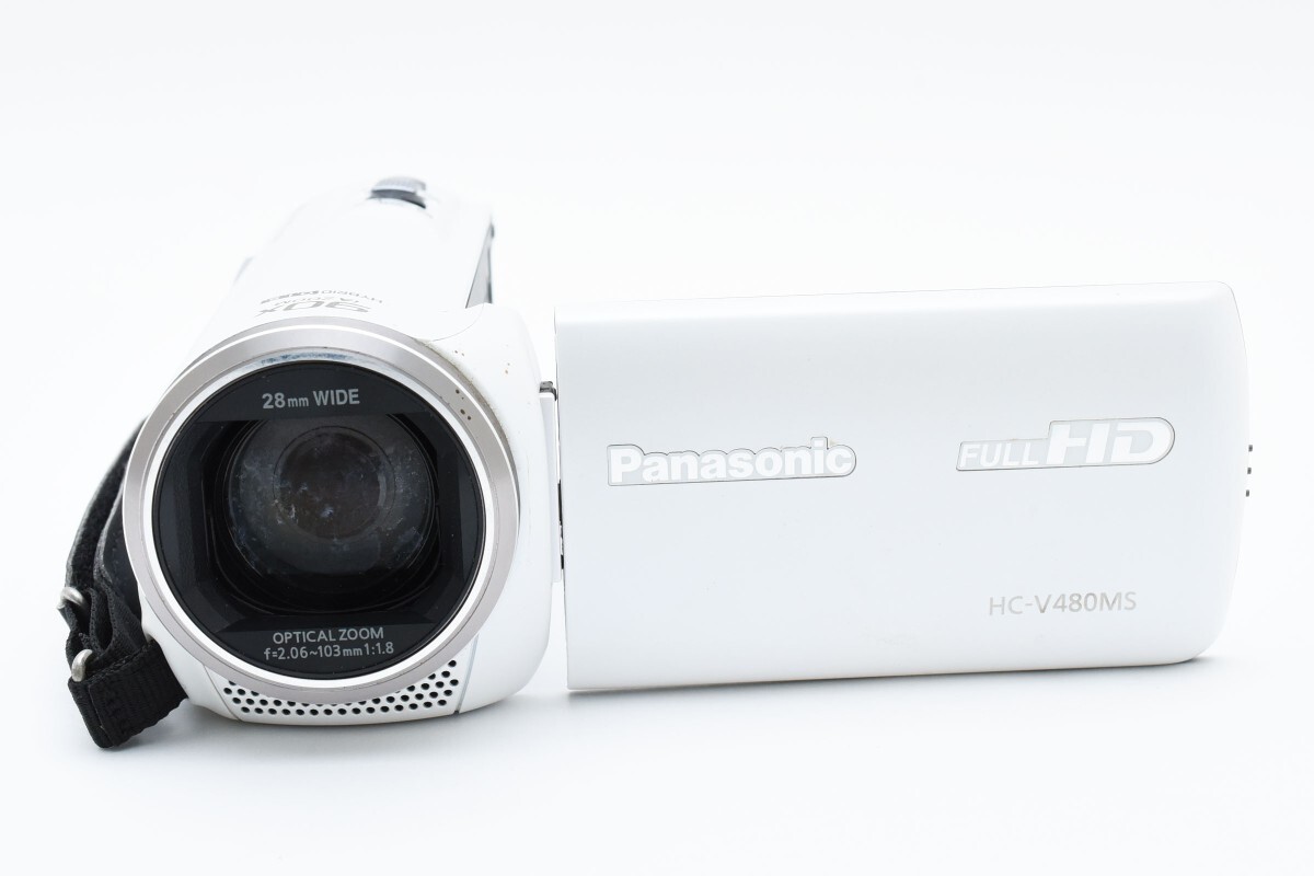 【やや傷や汚れあり】Panasonic HC-V480MS ホワイト ハンディカム ビデオカメラ パナソニック E08の落札情報詳細 - Yahoo!オークション落札価格検索 オークフリー