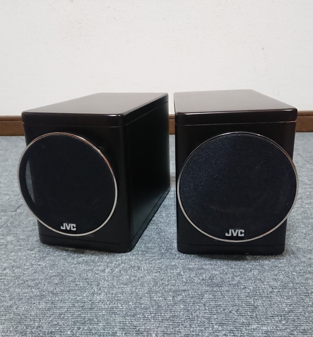 【やや傷や汚れあり】JVC SP-EXN5 ウッドコーンスピーカー エンクロージャーのみ ペア チェリー無垢材 Victor ビクターの落札 ...