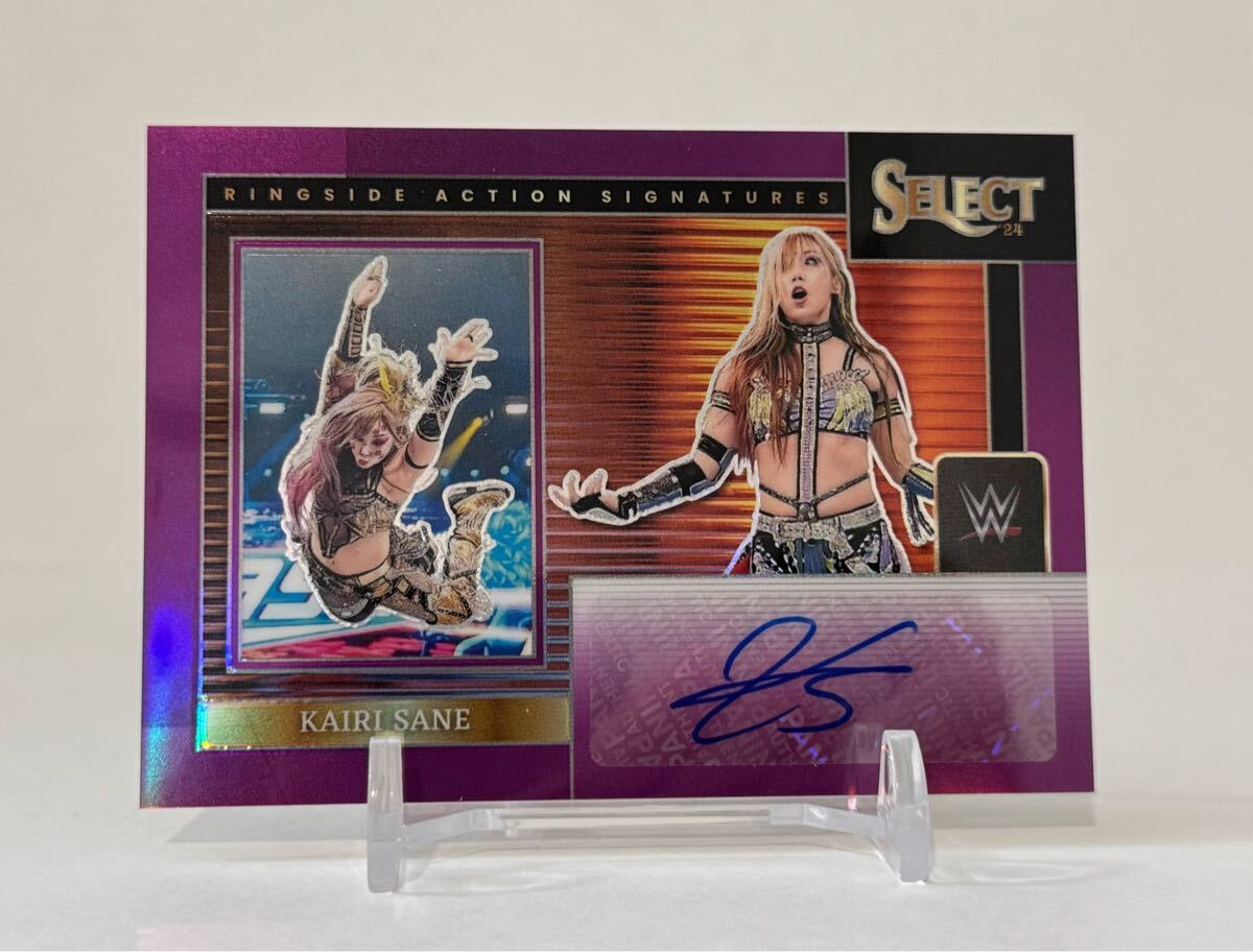 【未使用に近い】【35枚限定】KAIRI SANE 2024 Panini Select WWE Purple Autograph Signatures 宝城 カイリ セイン サイン ...