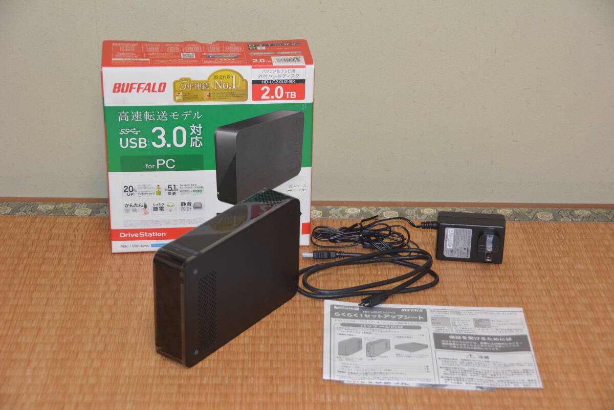 【目立った傷や汚れなし】BUFFALO 外付HDD HD-LC2.0U3-BK 2TB ACアダプター USBケーブル付属 動作確認済み♪の落札情報詳細 - Yahoo!オークション落札価格 ...
