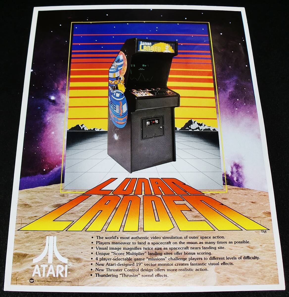 【目立った傷や汚れなし】★昭和レトロ//ATARI アタリ アーケードゲーム『LUNAR LANDER/ルナ ランダー』1979年 チラシ カタログ//当時物 パンフ 貴重資料★の落札情報詳細 ...