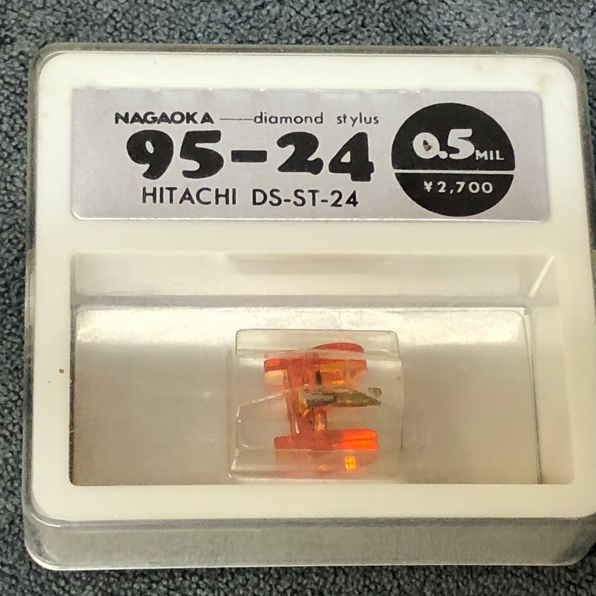 【未使用に近い】m001 D(10) 42..ナガオカ レコード針 95ー24 HITACHI 日立 DS-ST-24 Diamond Stylus 動作状態未確認 NAGAOKA 未開封現状 ...
