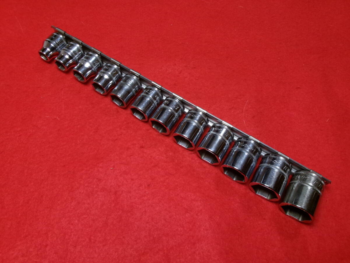 【やや傷や汚れあり】スナップオン Snap-on シャローソケット 12個セット 8mm～19mm FSM81～FSM191 6角 差込3/8sq (9.5mm) ショートソケットの落札情報 ...
