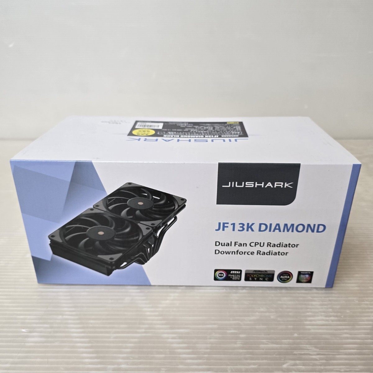 【未使用】JIUSHARK /ジウシャーク/ARGB発光ファン/全高92mm 薄型120mmファンx2基搭載/ 大型CPUクーラー/ JF13K DIAMOND /BLACKの落札情報詳細 ...