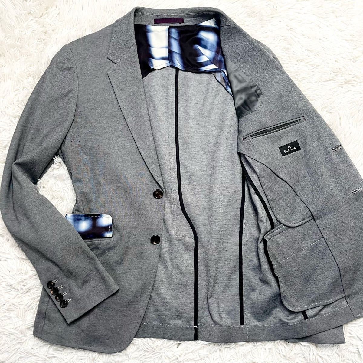 【目立った傷や汚れなし】極美品 PaulSmith ポールスミス テーラードジャケット アンコン ブレザー グレー 裏地柄 パイピング 背抜き ストレッチ スプリング 春夏の落札情報詳細 ...