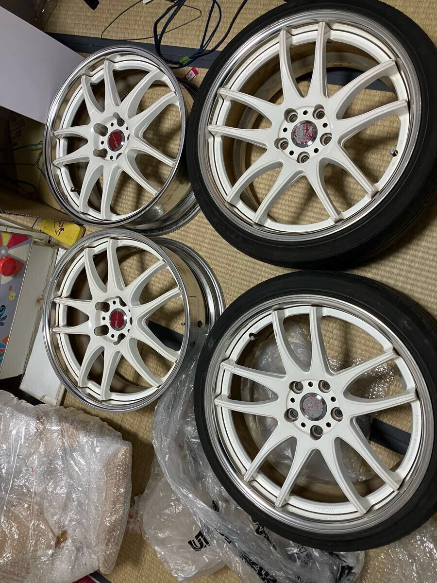 【やや傷や汚れあり】WORK EMOTION ワーク エモーション CR 2P 19×8.0J +30 PCD114.3 5穴 ホイール 一円 ...