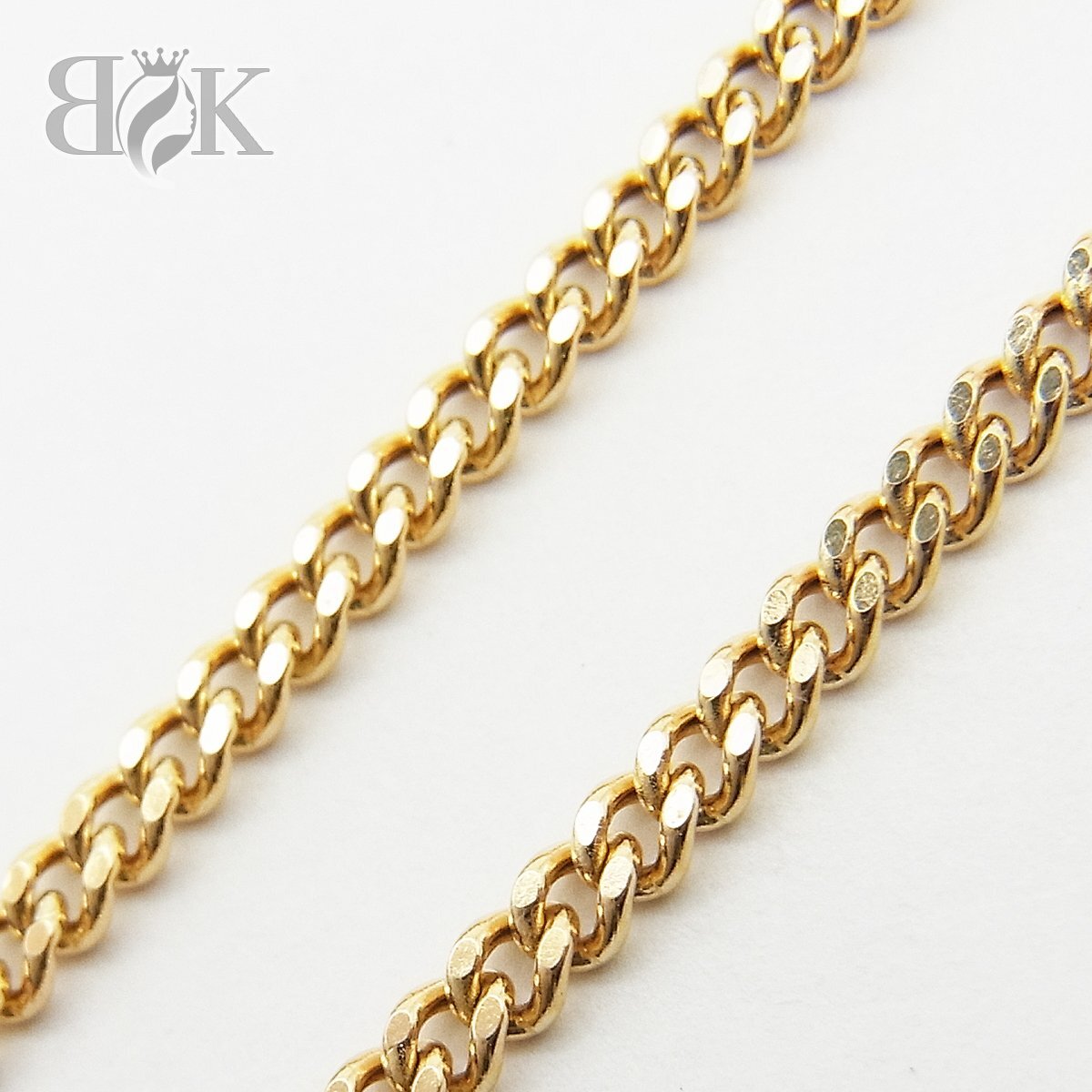 【傷や汚れあり】K18 喜平2面ネックレス 約2.9g 長さ：約50.5cm 幅：約1.7mm ゴールド ∞の落札情報詳細 - Yahoo!オークション落札価格検索 オークフリー