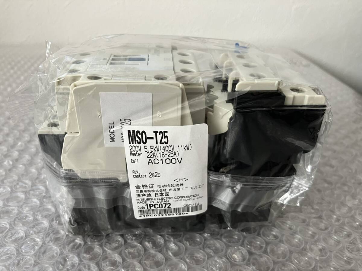 【未使用】三菱電機 電磁開閉器 MSO-T25 200V 5.5KW コイルAC100V 未使用②の落札情報詳細 - Yahoo!オークション落札価格検索 オークフリー