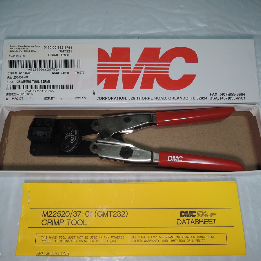 【未使用】DMC GMT221 クリンパ 圧着工具 クリンプツール CRIMP TOOLの落札情報詳細 - Yahoo!オークション落札価格 ...