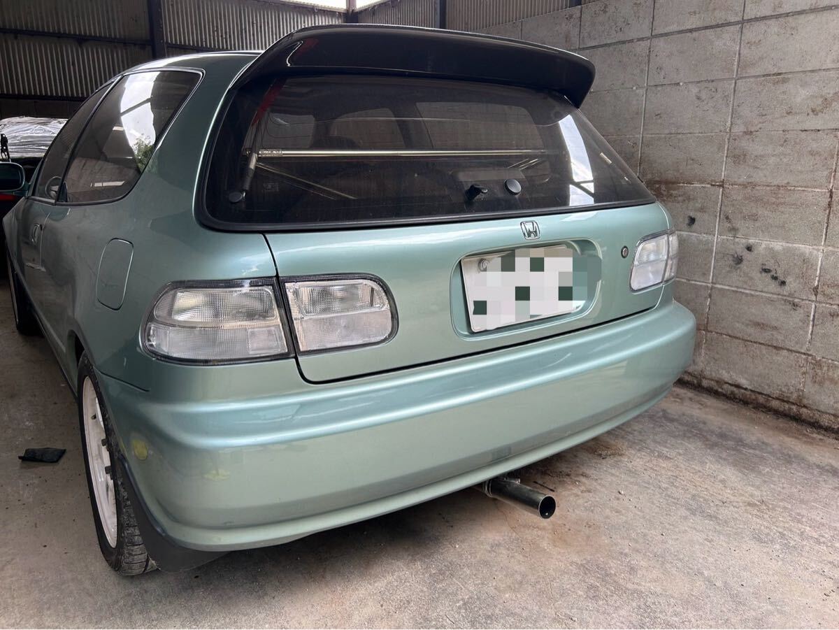 【やや傷や汚れあり】シビック EG6 ワンオフ ステンレス製 フルストレート センター出し エキマニ後ろから 触媒ストレート EK4 E EK9 EG4 B16B B16A JDM USDMの ...