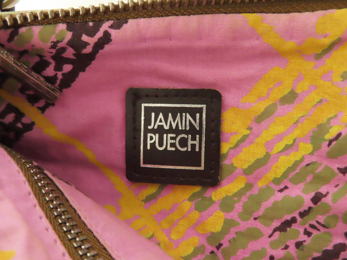 【目立った傷や汚れなし】27683 美品 JAMIN PUECH ビーズ スパンコール ビジュー 装飾 刺繍 ツイード×レザー ショルダーバッグ サコッシュ ボディバッグ マルチ Y2Kの落札 ...