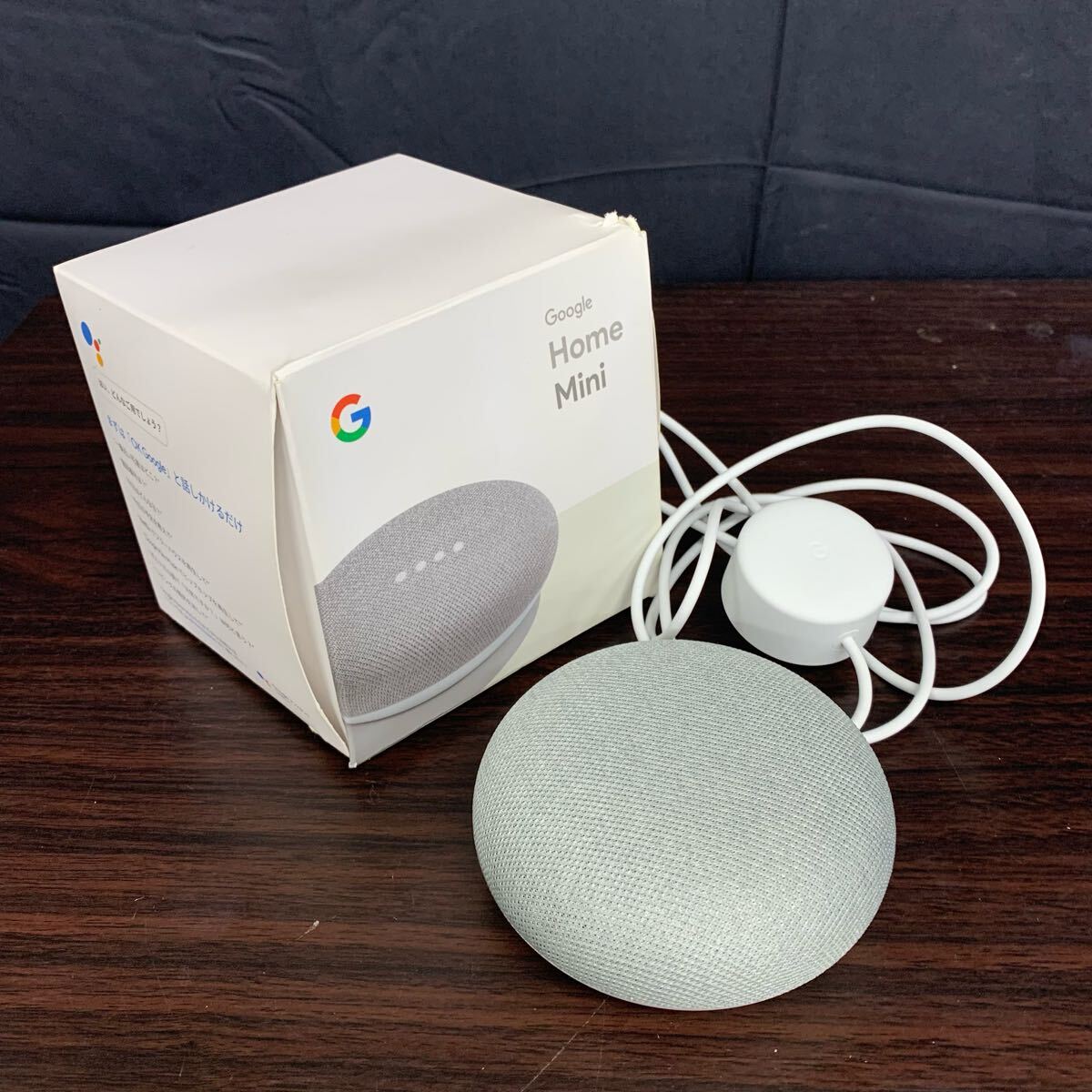 【目立った傷や汚れなし】 【売り切り】Google Home Mini グーグルホームミニ チョーク 箱/充電器付属 動作確認済み スマート ...