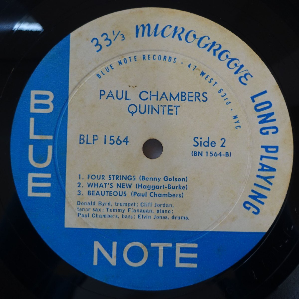 【やや傷や汚れあり】Paul Chambers Quartet「Bass On Top」LP（12インチ）/Blue Note(NR-8842/BLP-1569)の落札情報詳細 - Yahoo ...