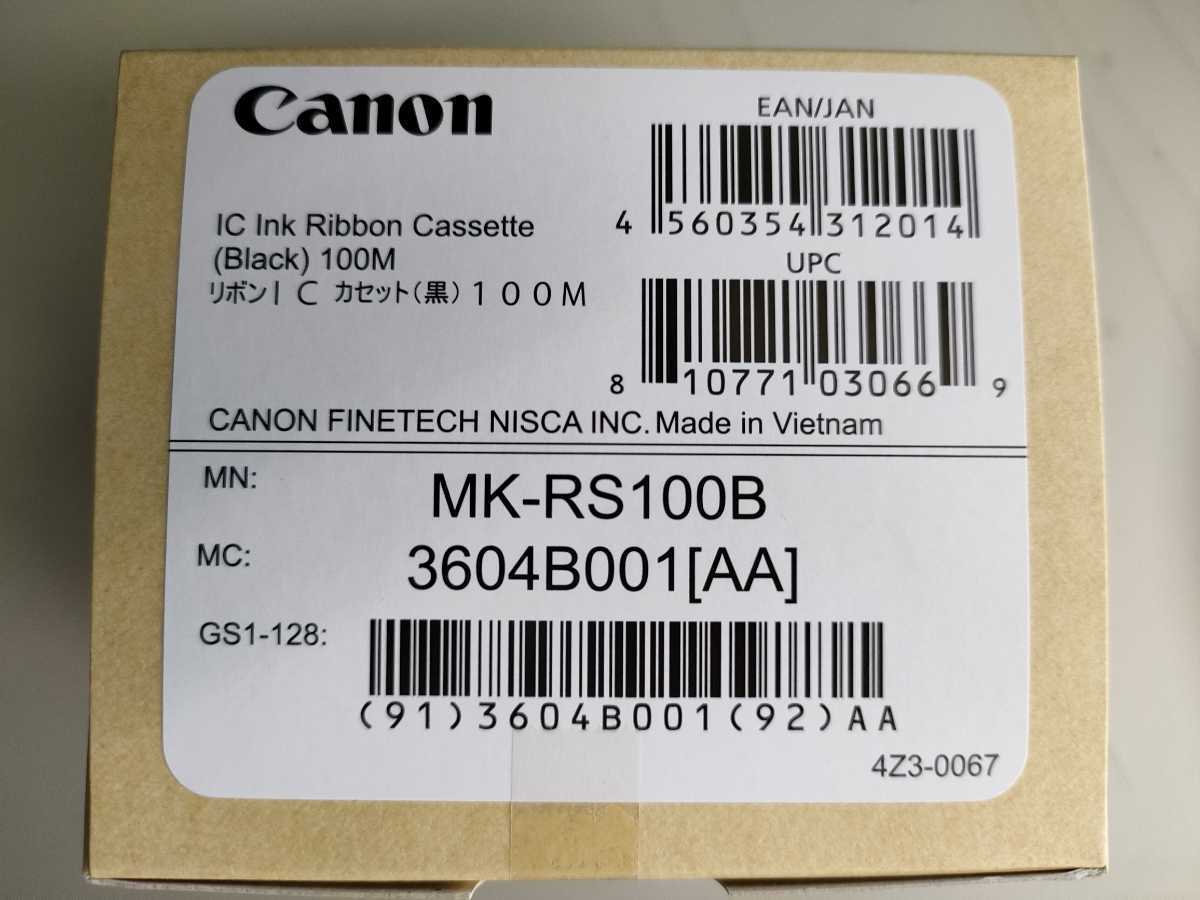 【未使用】（新品）キヤノン MK-RS100B 3604B001 CANON製 リボンICカセット(黒)100M 22箱セット 送料込み ...