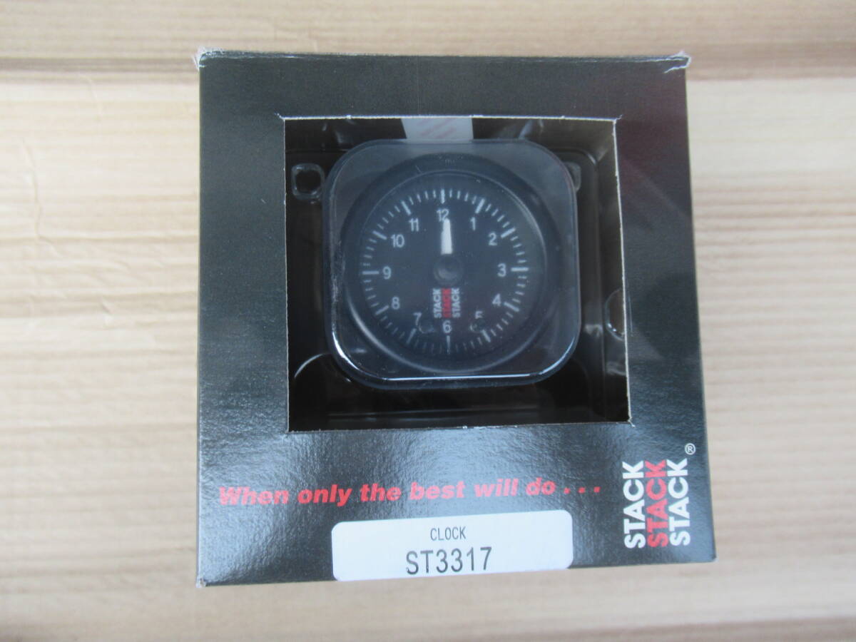 【目立った傷や汚れなし】スタック STACK ST3317 CLOCK Φ52 時計 ウォッチ 中古美品 レア物 ハコスカ S30Z サニー サニトラ AE86 KP61 セリカ レビン ...