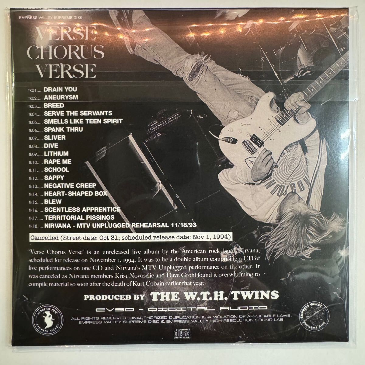 【未使用】★新作★NIRVANA / VERSE CHORUS VERSE (CD) 知る人ぞ知るお蔵入りになった未発表アルバムが遂にマスター ...