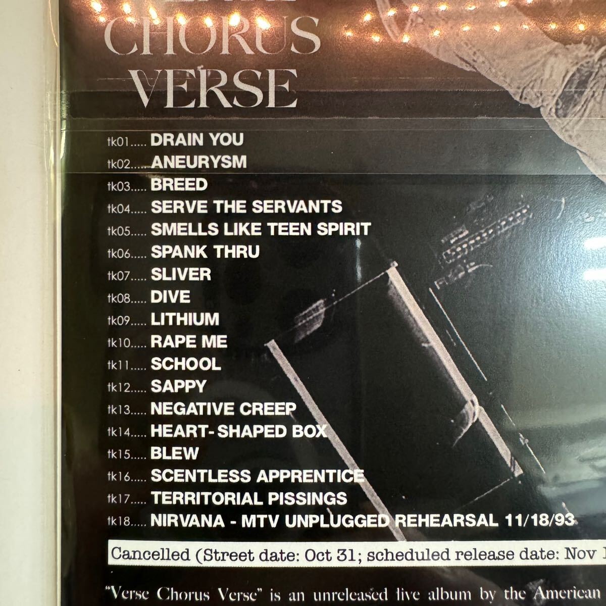 【未使用】★新作★NIRVANA / VERSE CHORUS VERSE (CD) 知る人ぞ知るお蔵入りになった未発表アルバムが遂にマスターから収録です！曲も正しい決定版！の落札情報詳細 ...