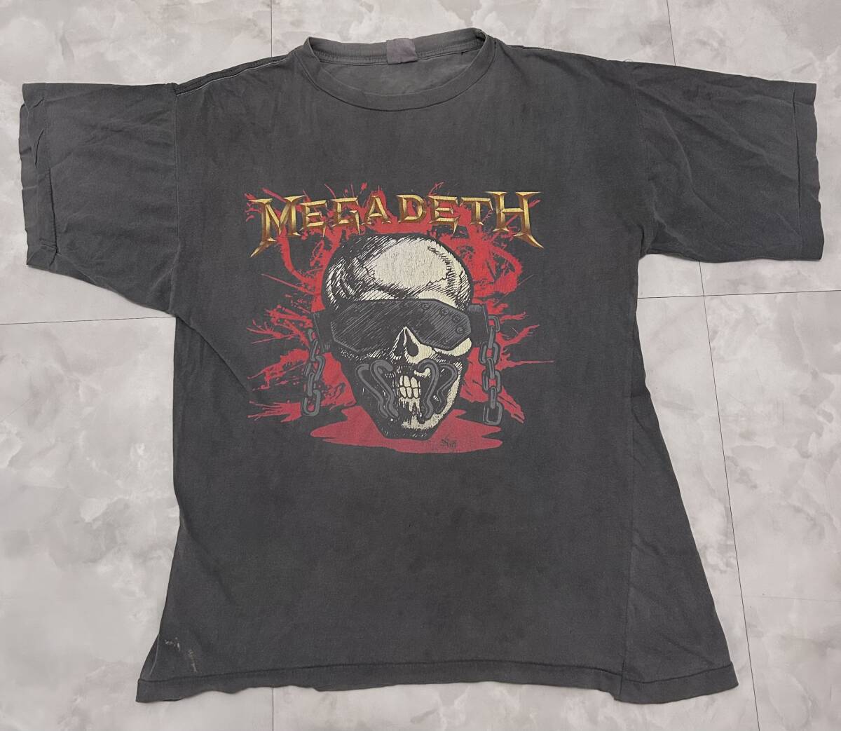 【やや傷や汚れあり】80'sメガデスtシャツmegadeth bootleg metallica slayer anthrax exodus ...