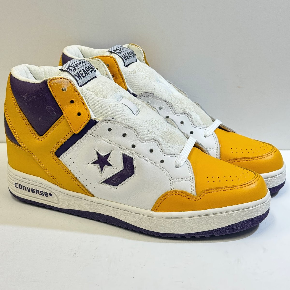 【未使用】27.5cm CONVERSE WEPON CLASSIC HI PY-0835 コンバース ウェポン クラシック ハイ パープル ...