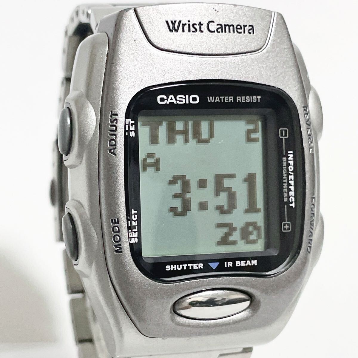 【目立った傷や汚れなし】希少！美品 完動品 CASIO カシオ Wrist Camera リストカメラ WQV-2 QZ カメラ付きデジタル ...