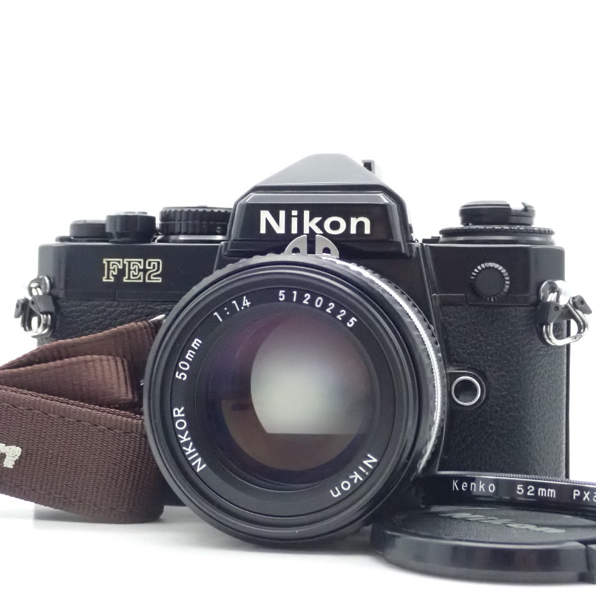 【目立った傷や汚れなし】整備済 動作品 Nikon FE2 ブラック 一眼レフフィルムカメラ Ais Ai-s Nikkor 50mm f1 ...