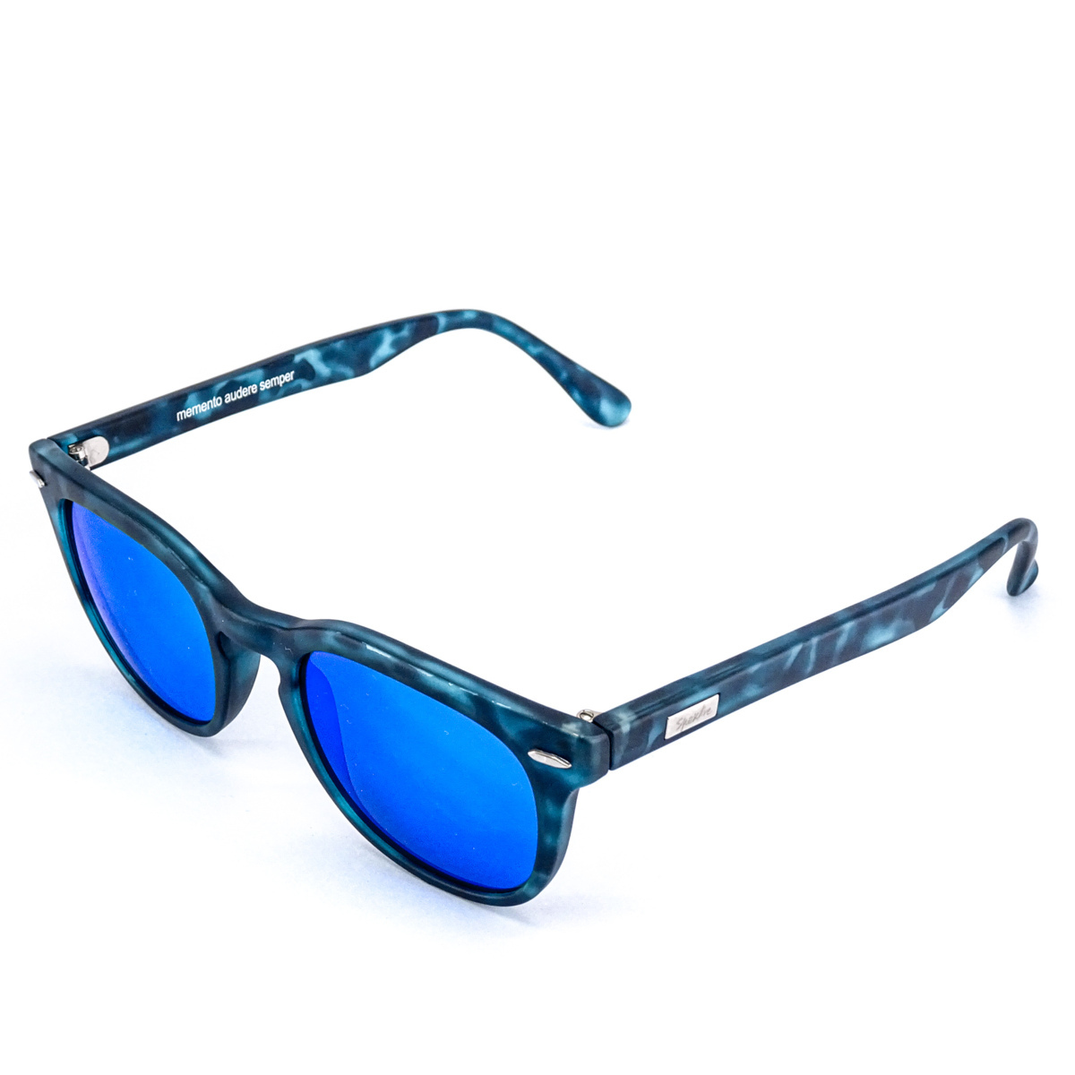 【中古良品】【1円】スペクトル Spektre Memento audere semper ミラーレンズ サングラス ウェリントン ネイビー ...