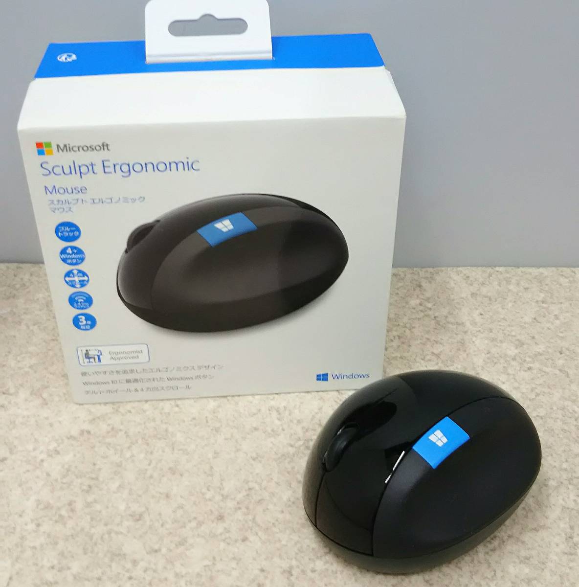 動作確認済 Microsoft マイクロソフト スカルプト エルゴノミック マウス L6V-00013 ワイヤレスマウス ブラックの落札情報 ...