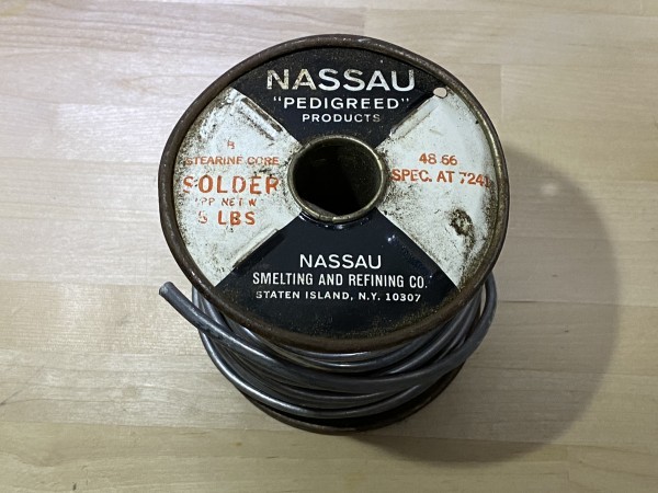 【新品】超貴重 希少 レア !! 極上 Nassau AT-7241 B Stearine Core 極太3.5mm 50cm単位 ビンテージ ...