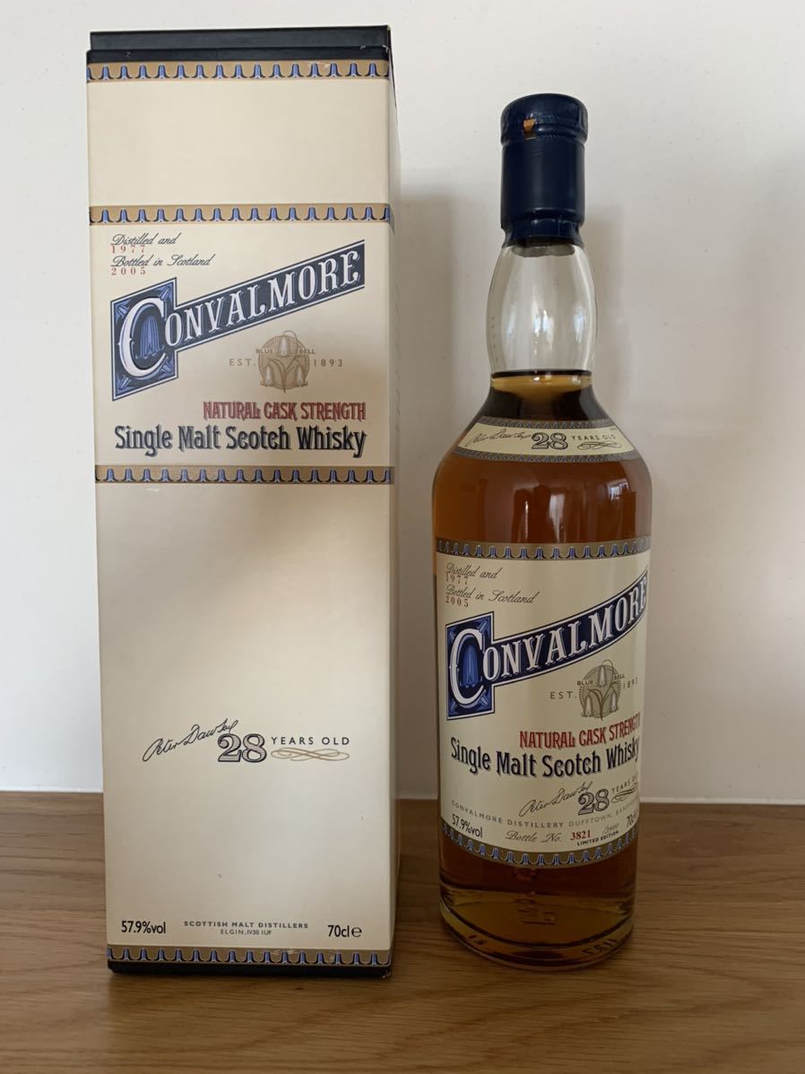 【新品】未開栓★コンバルモア 28年 1977-2005 57.9% 閉鎖蒸留所 カスクストレングス（CONVALMORE）箱付きの落札情報 ...