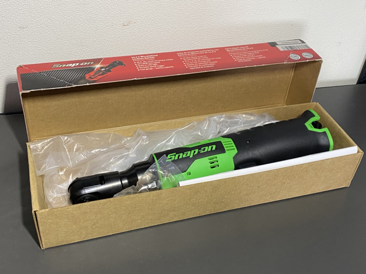 【新品】【未使用・希少グリーン】スナップオン/Snap-on 3/8sq 14.4V コードレスラチェット CTR761CGDB (本体のみ) の落札情報詳細| ヤフオク落札価格情報 オークフリー