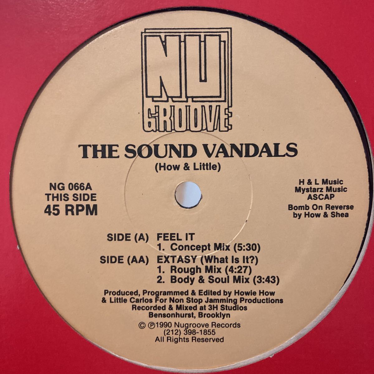【やや傷や汚れあり】【'90 NU GROOVE超名作】The Sound Vandals Feel It / Extasy How ...