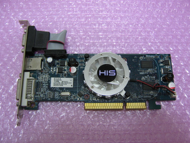 【やや傷や汚れあり】HIS HD 4350 iFan Native HDMI 512MB (64bit) DDR3 AGP ...