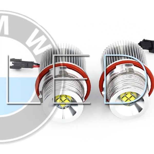 【未使用 （詳細）】CREEチップ E87/E60/E61/E39/E63/E64/E53/E83/E39/E65/E66 BMW 20W LEDライト ホワイト エンジェルアイ イカリング ...