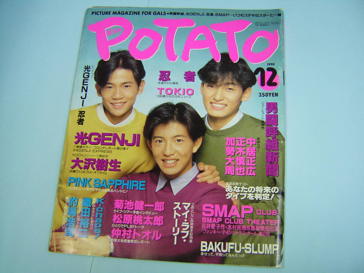 【やや傷や汚れあり】POTATO・ポテト・1990年12月1月 SMAP・光GENJI・ピンナップ・男闘呼組・忍者・TOKIO の落札情報詳細| ヤフオク落札価格情報 オークフリー