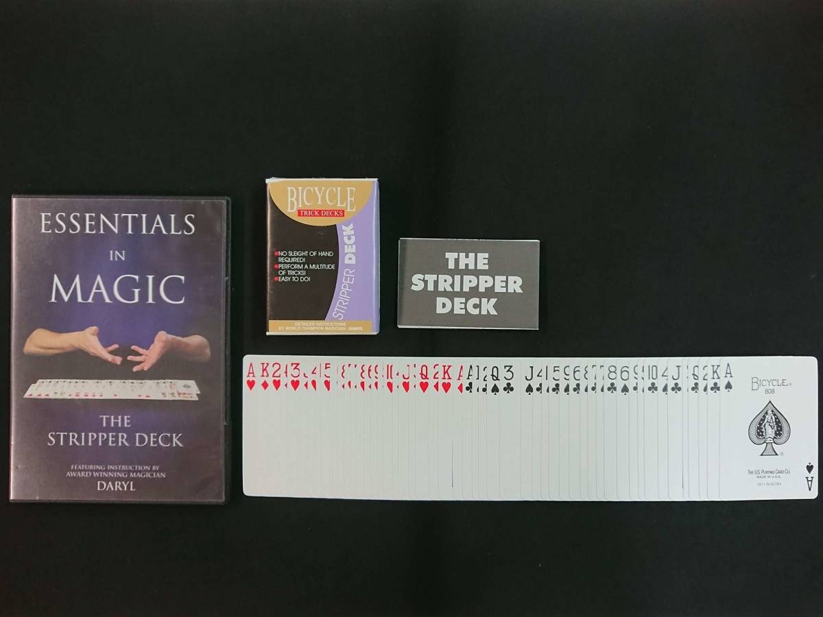 【やや傷や汚れあり】《1004》【手品】ESSENTIALS IN MAGIC THE STRIPPER DECK★DVD★ギミック★レア★マジック★カード★ストリッパーデック★トリックの落札 ...