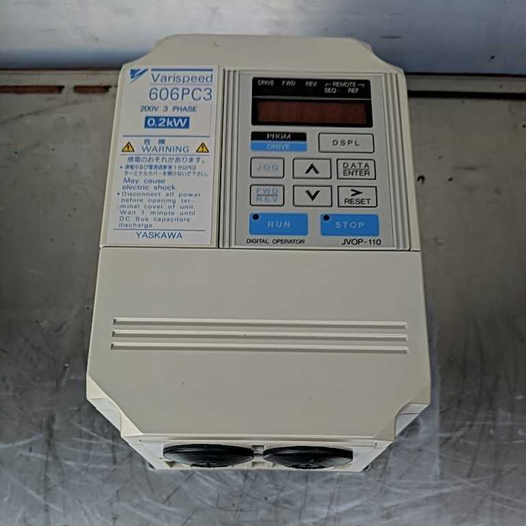 【未使用に近い】安川電機 モータインバータ 0.2kw 未使用長期保管品 入力三相200V-230V 出力 三相0-230V0.6kVA ...