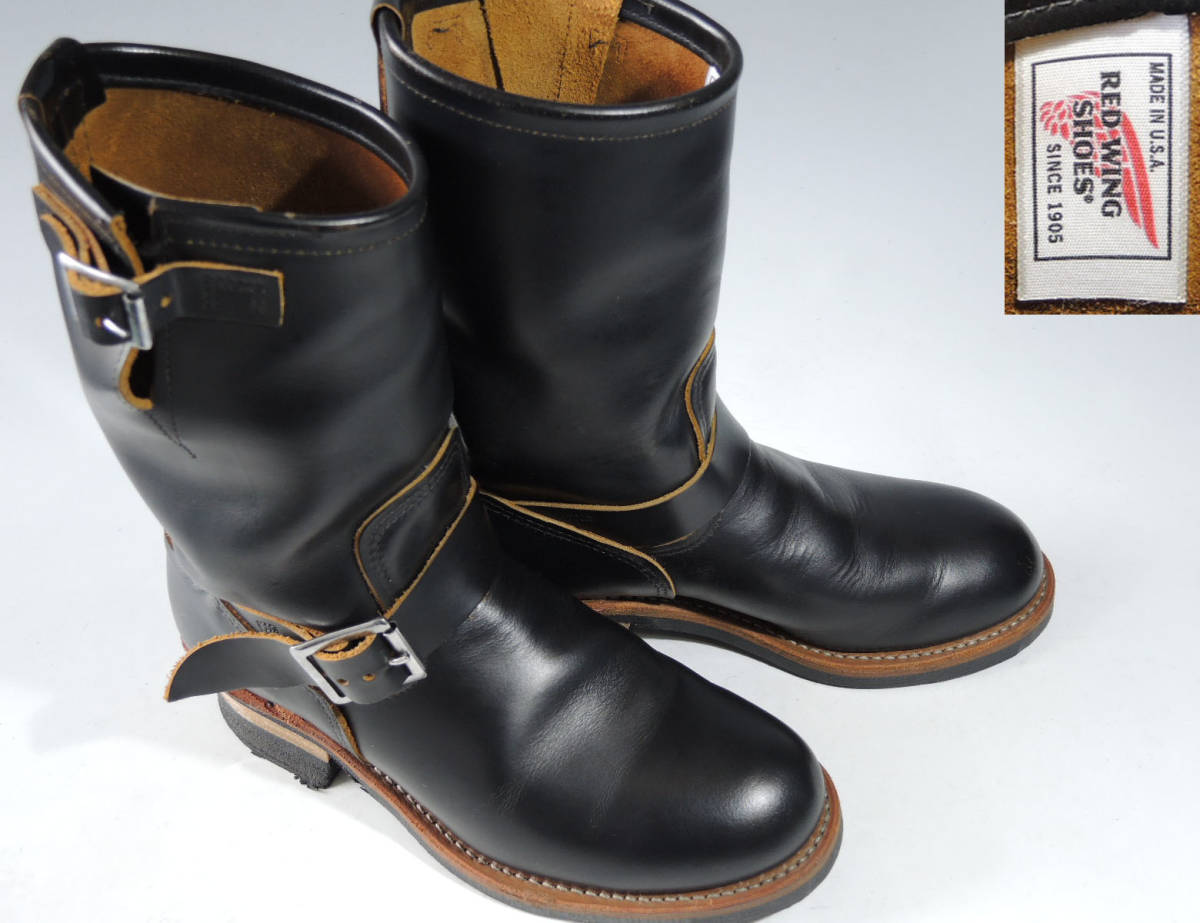 【やや傷や汚れあり】超レア☆スチール無し☆レッドウィング2966エンジニアブーツ7.5D☆茶芯クローンダイク福禄寿PT91 9268 2268 ...