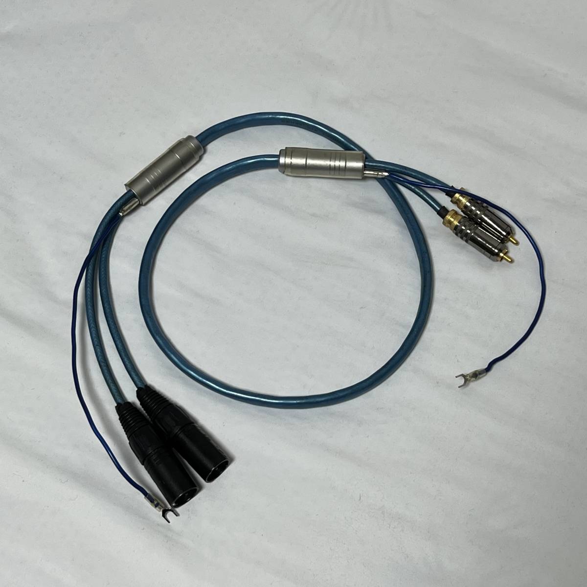 【未使用】27)《1.2m ELECAUDIO製DIN-102フォノ5PINソケット+RCAプラグ オヤイデ フォノケーブル・アース線》 Phono cable ／ Oyaide 3398 ...