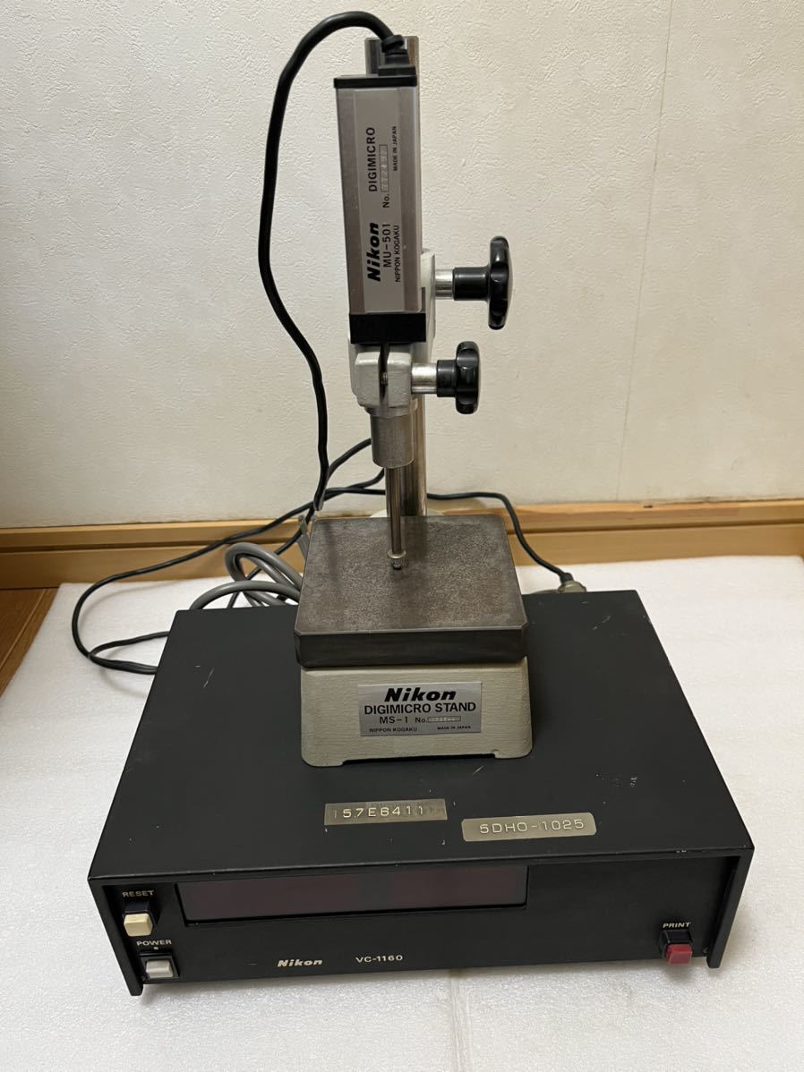 Nikonニコン測定器 DIGIMICROマイクロヘッドMH-15M カウンタTC-101A スタンド付き 厚み、シート厚み測定等に便利です ...