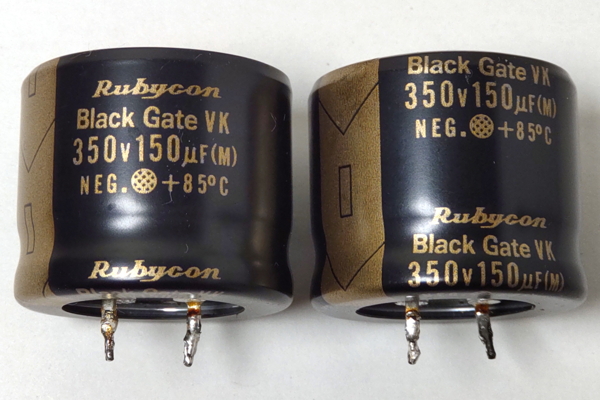 【傷や汚れあり】Rubycon Black Gate VK ブラックゲート 音響用電解コンデンサ 350V 150μF (M) 中古2個セットの落札情報詳細 - ヤフオク落札価格検索 オークフリー