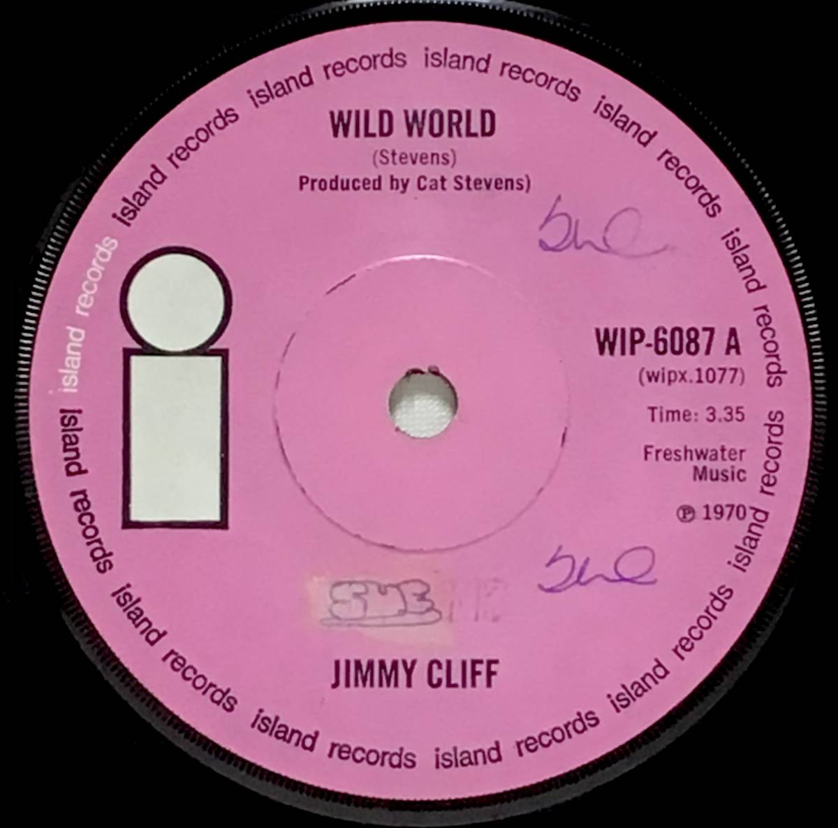 【やや傷や汚れあり】【英7】 JIMMY CLIFF / WILD WORLD / BE AWARE / 1970 UK盤 7インチシングル ...