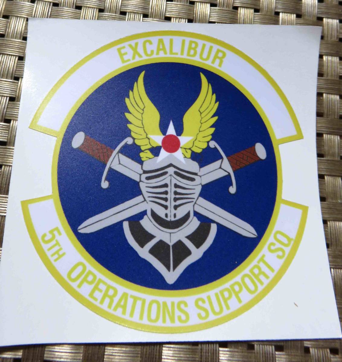 【未使用】青黄ST甲冑 新品アメリカ 5th Operations Support Squadron 爆撃機 戦闘機 中世騎士 ステッカー シール防水 USA ミリタリーの落札情報詳細 ...
