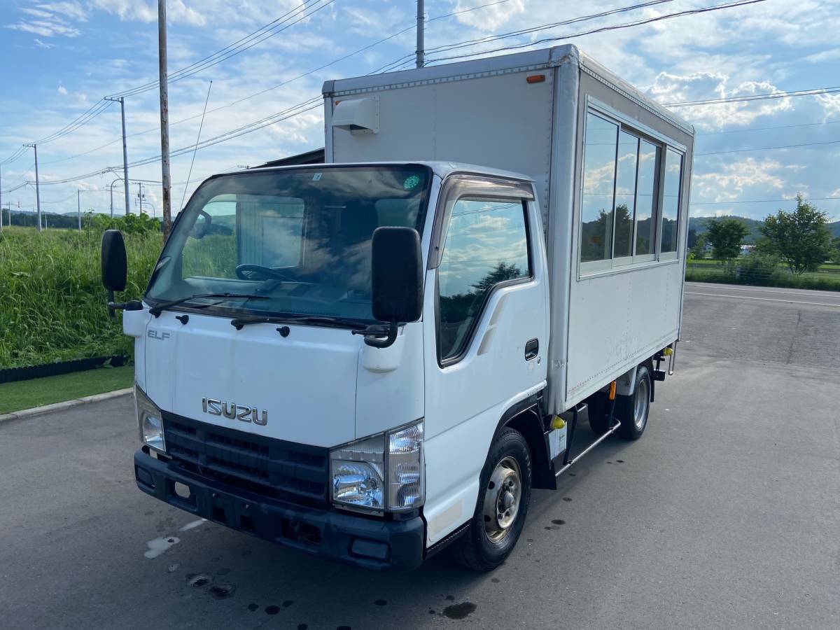 【走行距離 206,807 km】【北海道発】H19年 いすず エルフ キッチンカー 移動販売車 フードトラック ケータリング イベント 軽油 ...