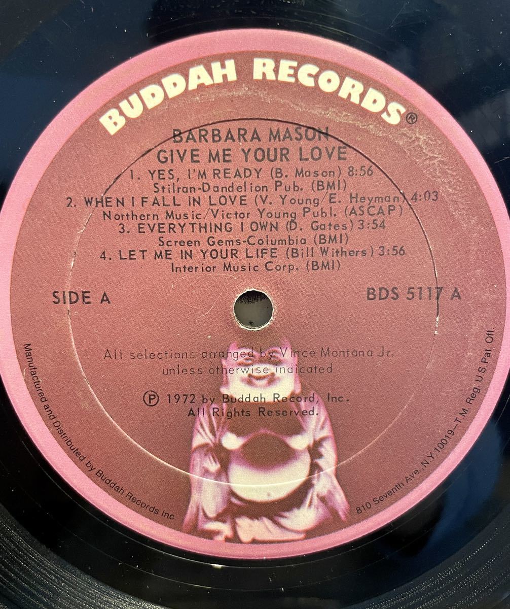 【全体的に状態が悪い】【 Curtis Mayfield Cover 特価 】 Barbara Mason Give Me Your Love ...