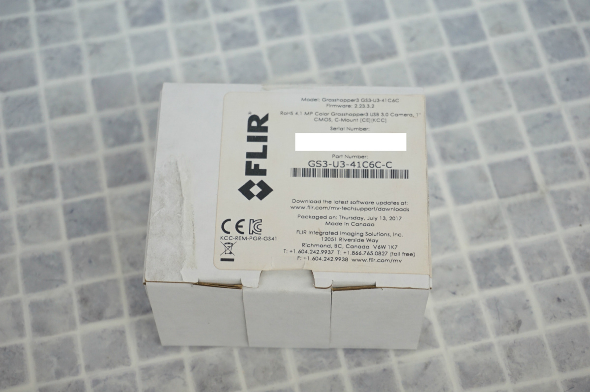 【未使用】[SK] [H056760] 未使用未開封品 FLIR フリアー Model: Grasshopper3 GS3-U3-41C6C USB3.0カメラ カラーの落札情報詳細 ...