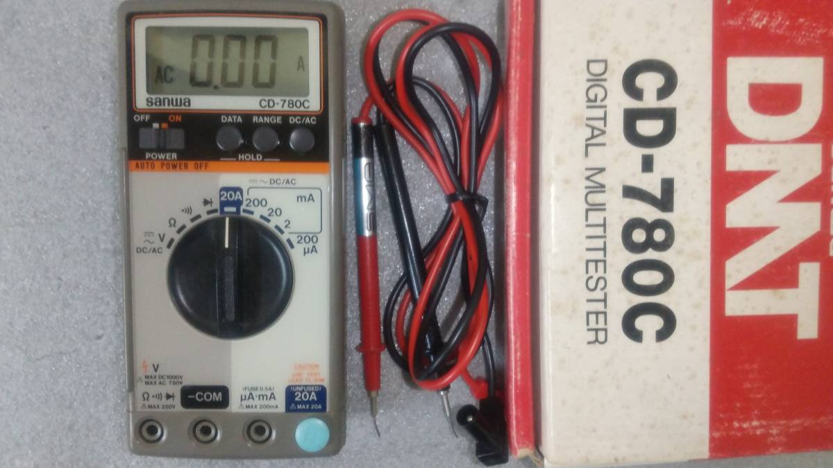 【目立った傷や汚れなし】SANWA サンワ DIGITAL MULTIMETER デジタルマルチテスター CD-780Cの落札情報詳細 - ヤフオク落札価格検索 オークフリー
