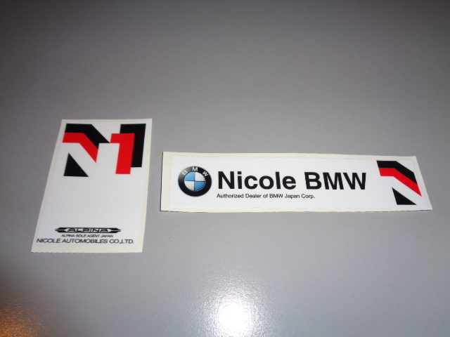 【未使用】当時物！BMW ALPINA ニコル ステッカー E24 E28 E30 E31 E32 E34 E36 E39 E46 C1 C2 B3 B6 B7 B9 B10 B11 B12 ...