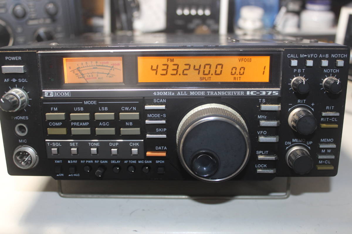 【傷や汚れあり】ICOM IC-375 430MHz オールモードトランシーバ（ジャンク）＋ IC-SM5 コンデンサーマイク の落札情報詳細 - ヤフオク落札価格検索 オークフリー